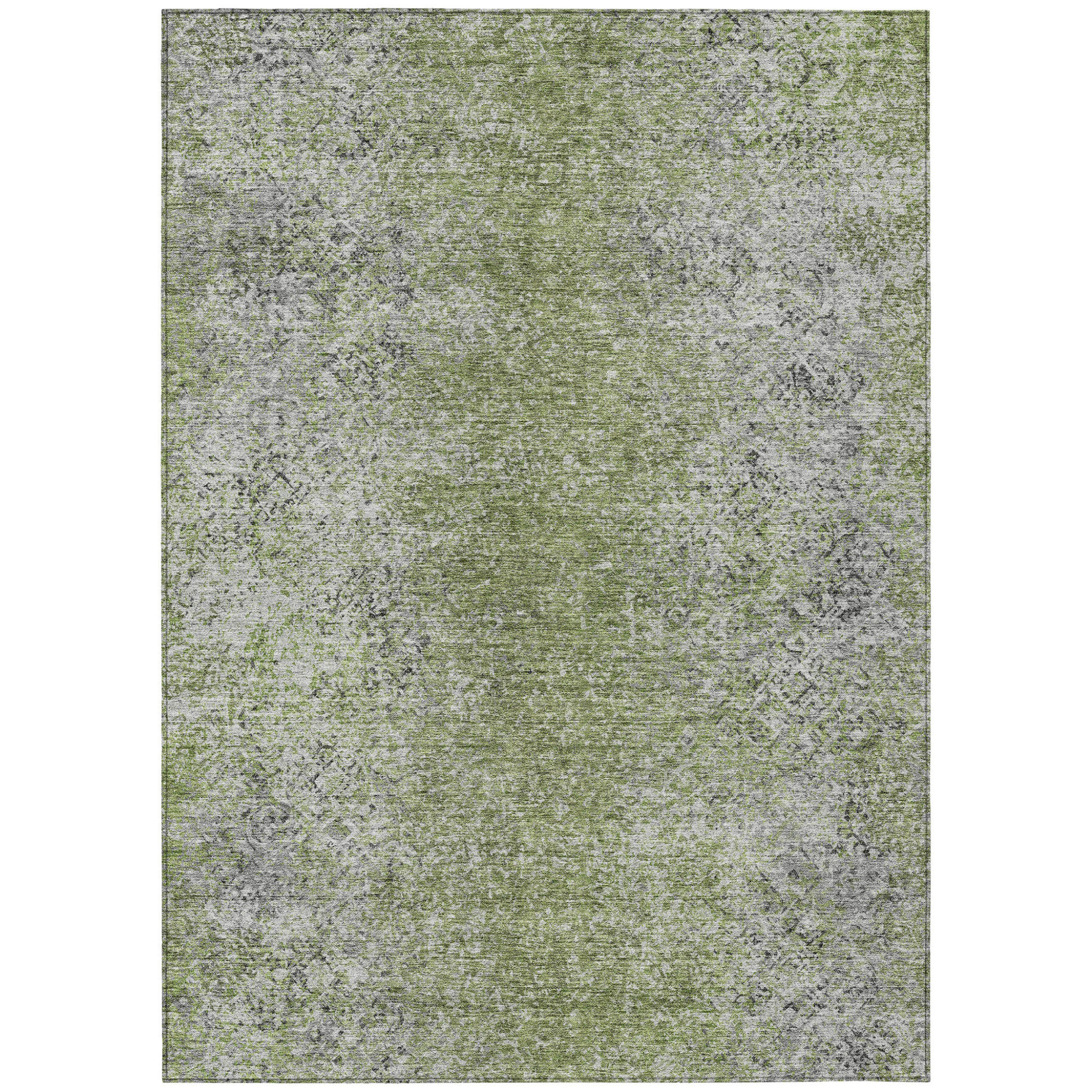 HomeRoots Tapis vert lavande intérieur / extérieur vert artichaut 9 pi x 12 pi vert artichaut et ...