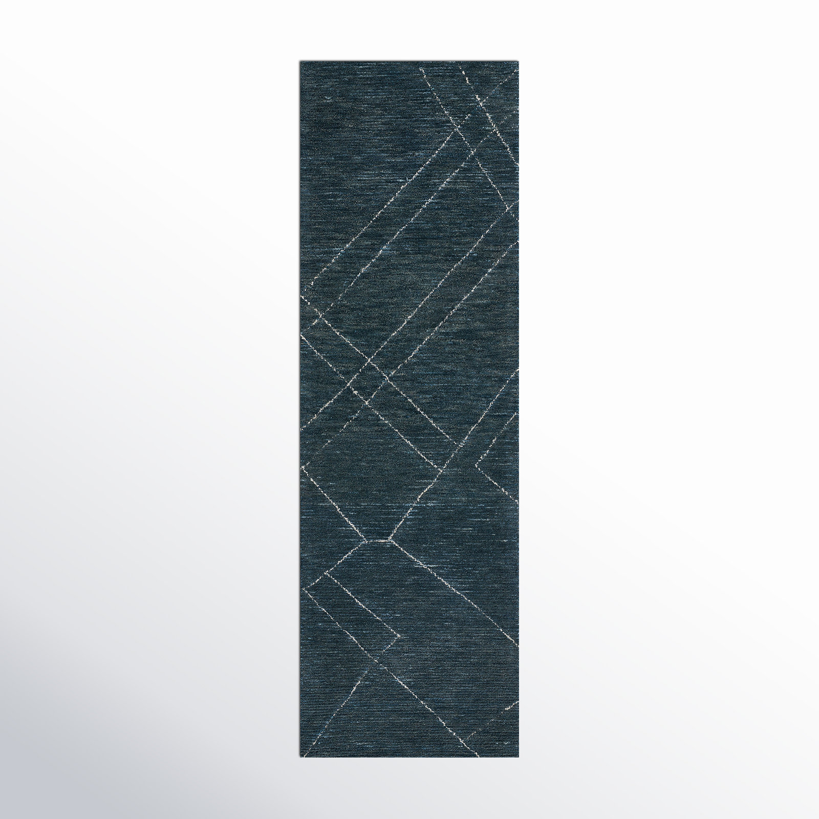 Joss & Main Wendell Abstract Hand Tufted Wool Area Rug in Navy/White ...