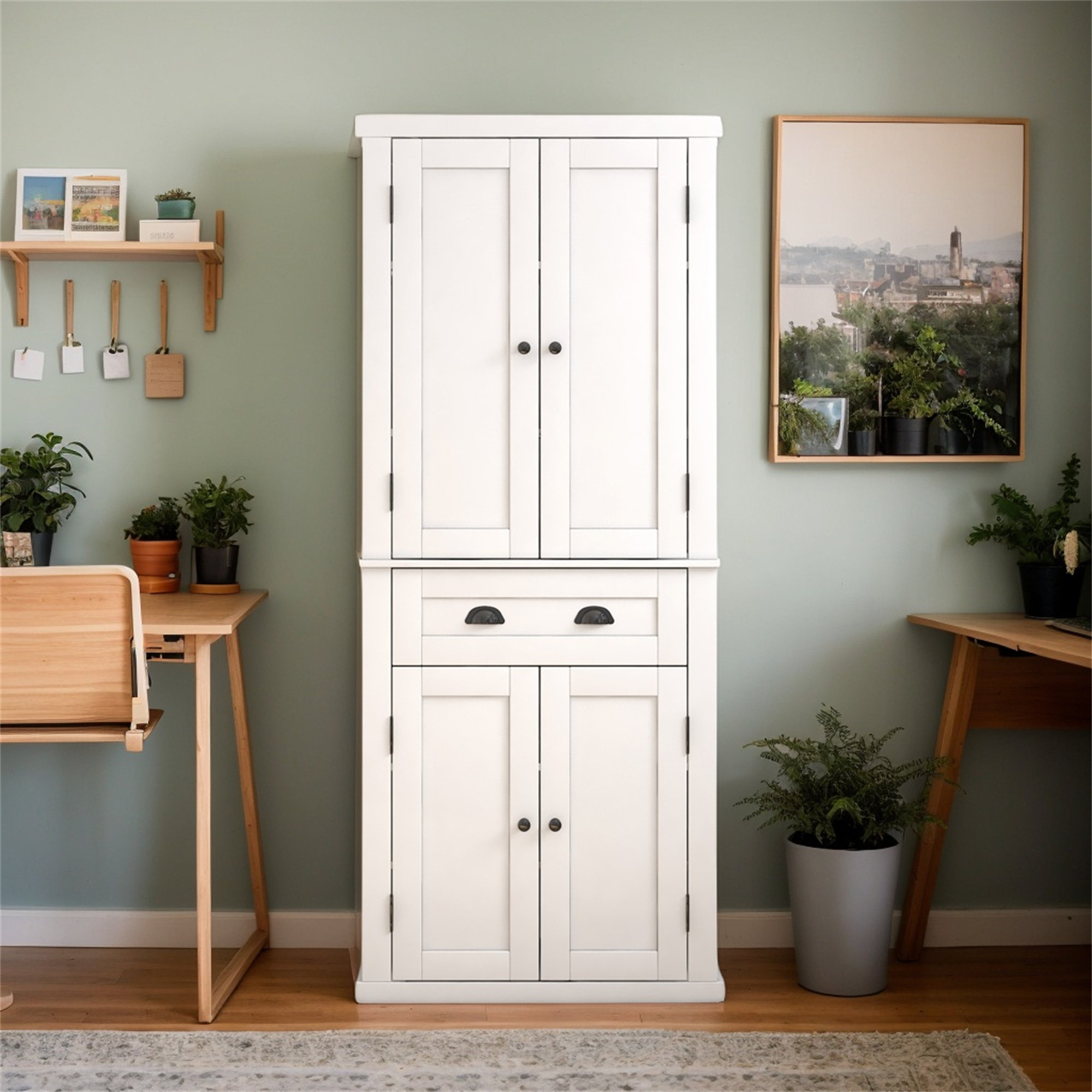 Lark Manor™ Traditional Freestanding Kitchen Pantry Storage Cabinet ...