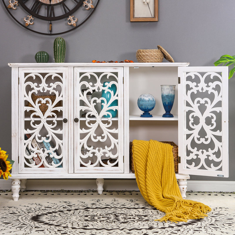 Laurel Foundry Modern Farmhouse® Macsen 3-Door Accent Cabinet & Reviews ...