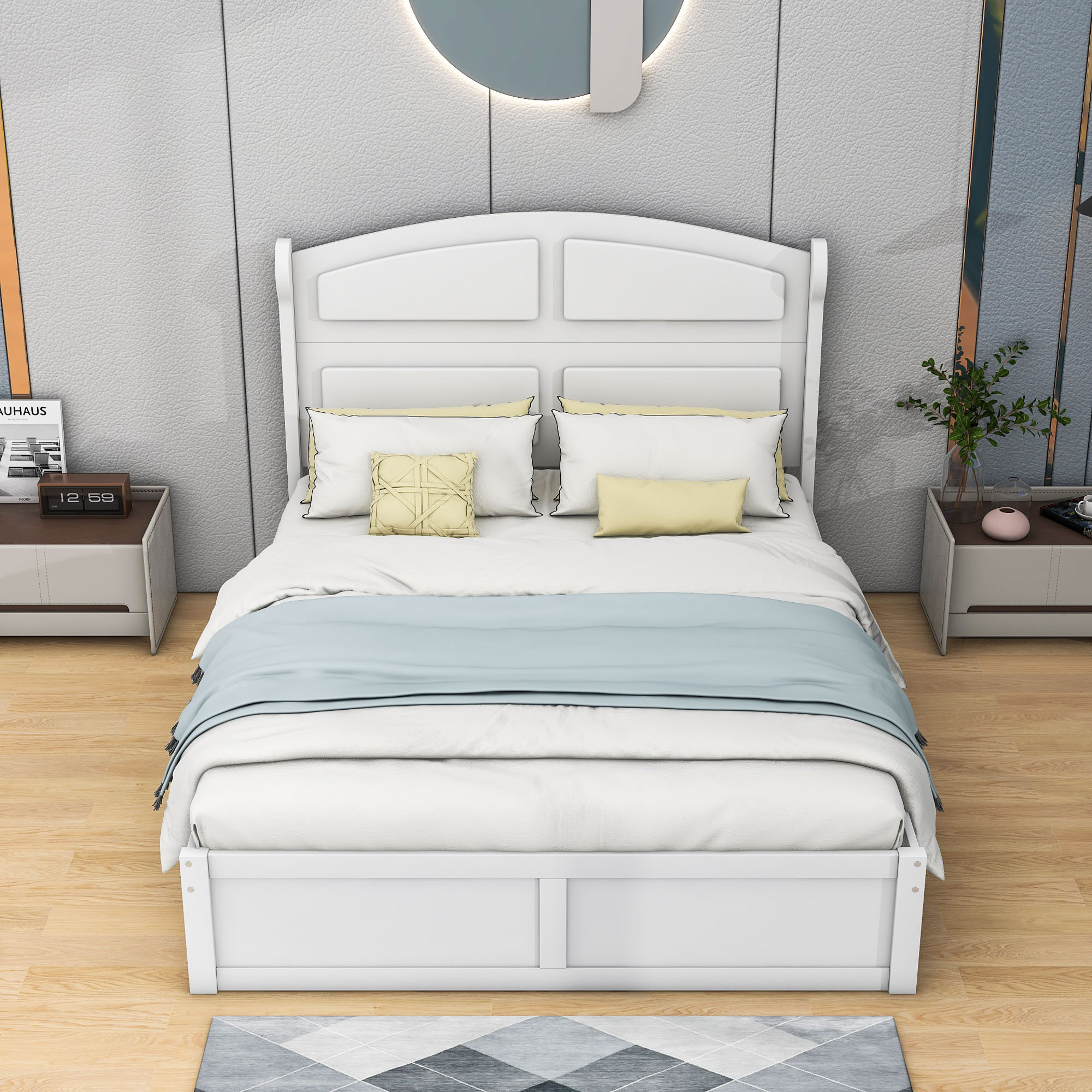 Red Barrel Studio Wasseem Queen 2 Drawers Wood Platform Bed with Twin ...