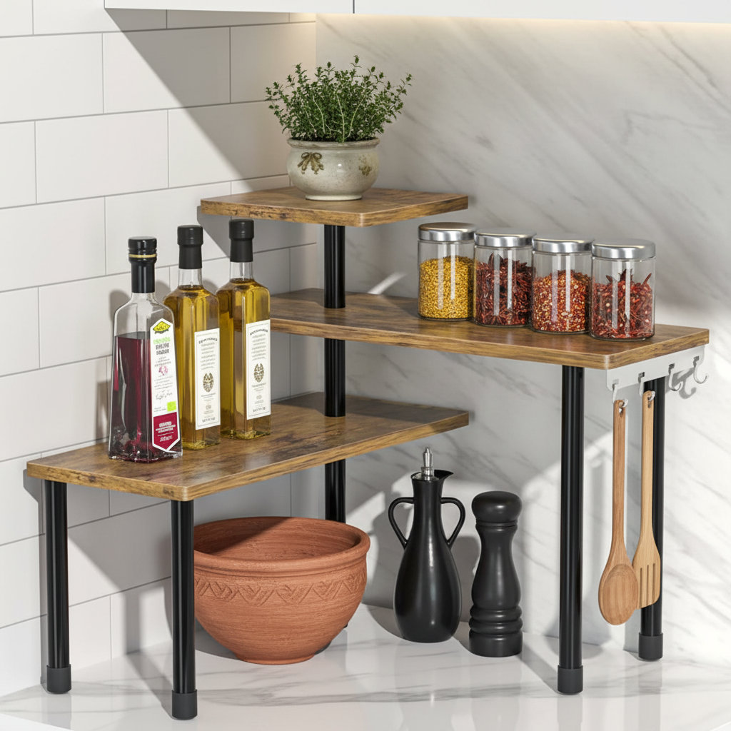 17 Stories 3-Tier Countertop Organizer & Moveable Kearny For Kitchen ...