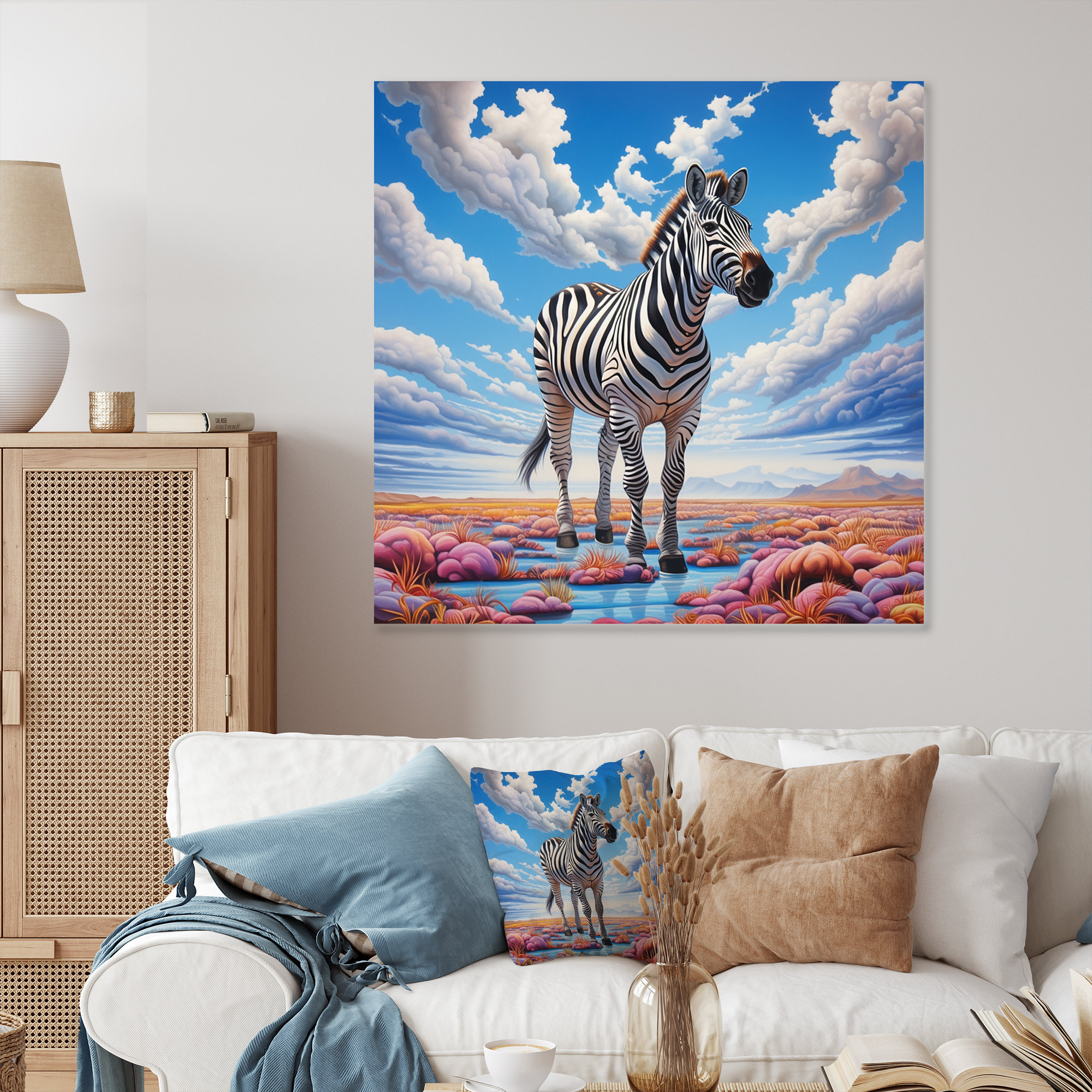 Dakota Fields Surreal Zebra Dreams II - Animals Print on Metal | Wayfair