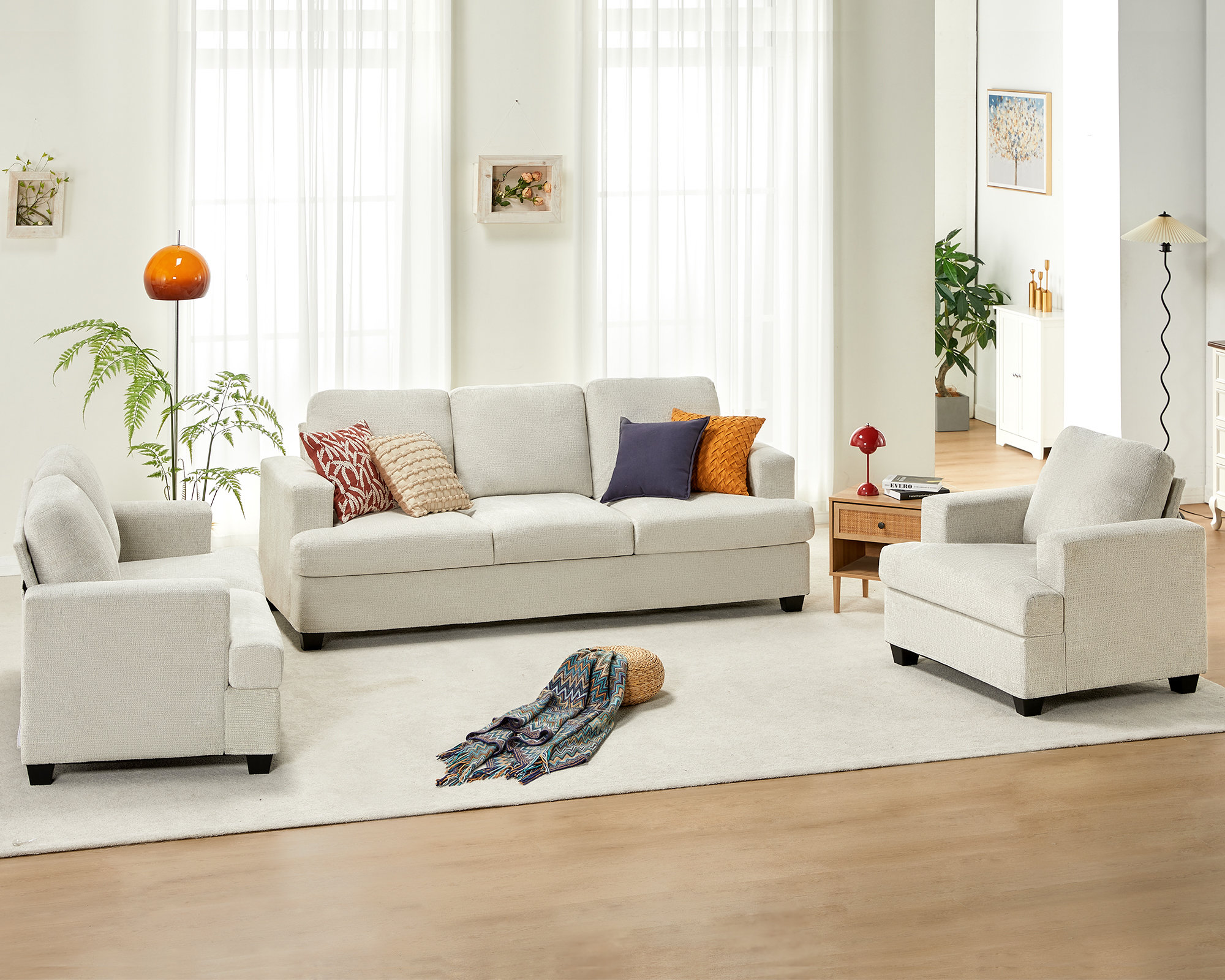 Wade Logan® Belosic 3 Piece Living Room Set & Reviews - Wayfair Canada