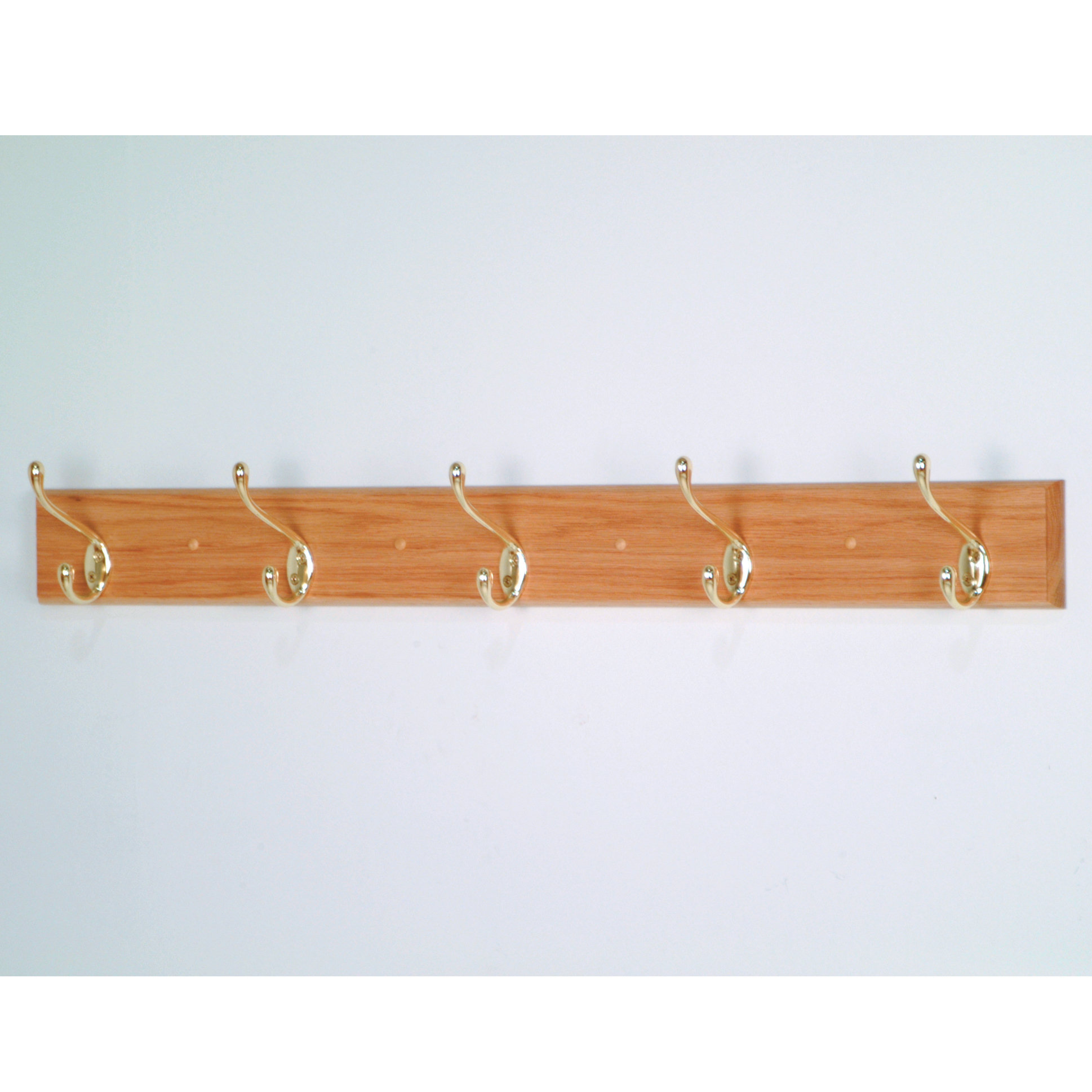 Charlton Home® Solid Wood 5 - Hook Wall Mounted Coat Rack & Reviews ...