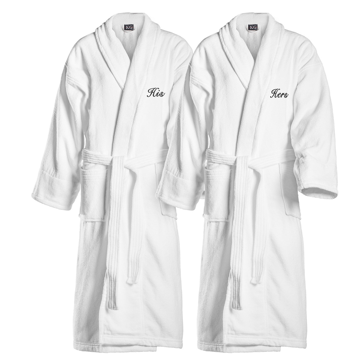 Red Barrel Studio® 2 Piece Cotton Velour Bathrobe Set, Personalized ...