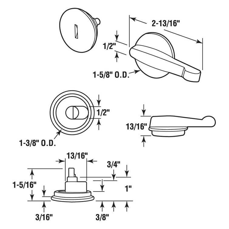 Prime-Line Concealed ADA Latch Lever Set, Diecast Zamak Construction ...
