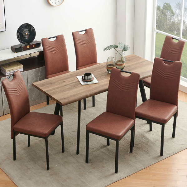 NORDICANA Live Edge Extendable Dining Table Set For 6 & Reviews | Wayfair