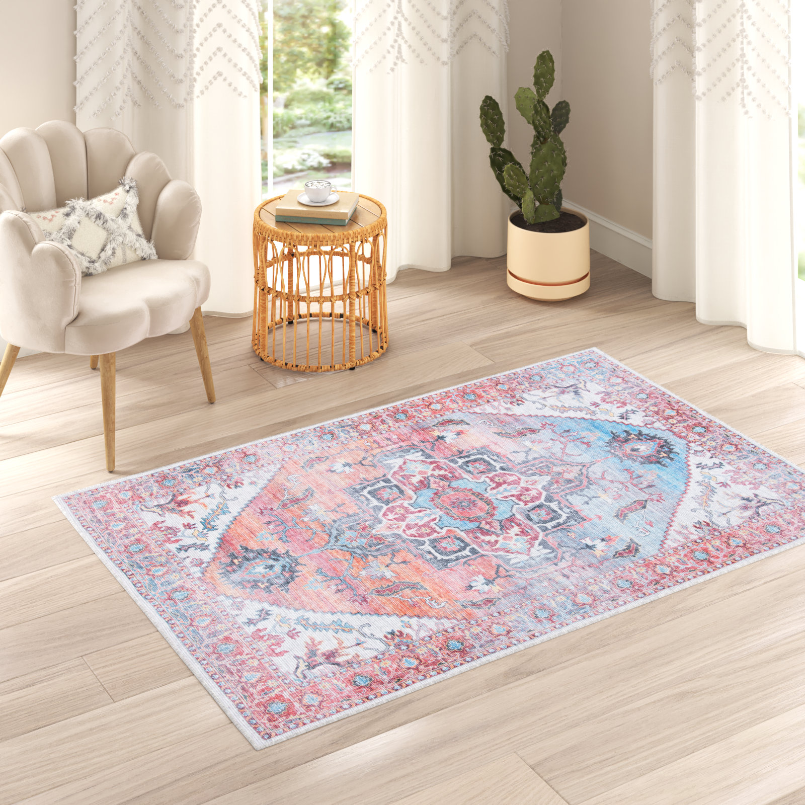 Mistana™ Teen Katelyn Oriental Pink/Blue/Black/Ivory Area Rug & Reviews ...
