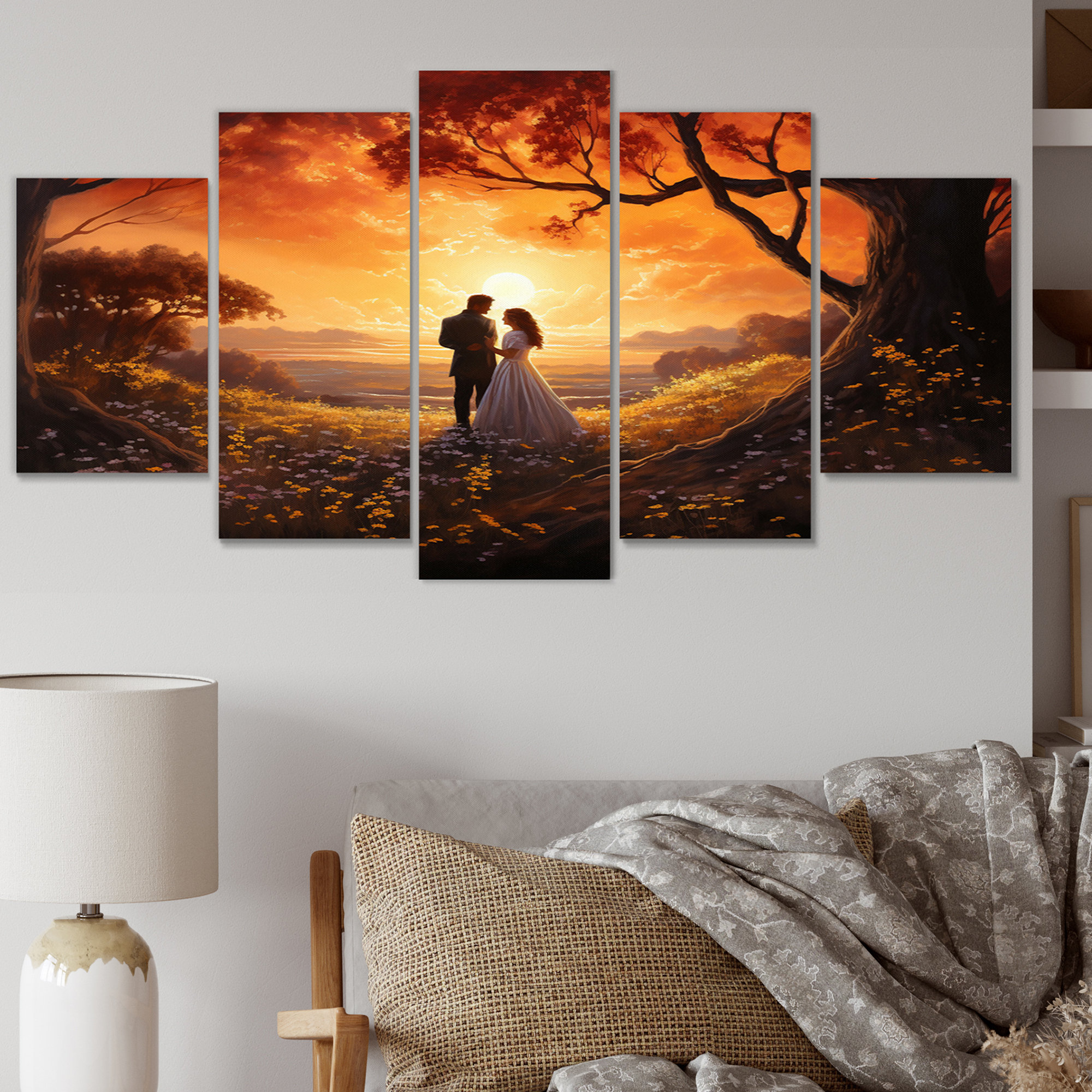 Lark Manor™ Romantic Couple Landscape Luminous Embrace IV - Romantic ...