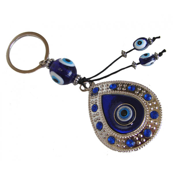 Feng Shui Import Drop-Shaped Anti-Evil Eye Amulet Key Chain | Wayfair