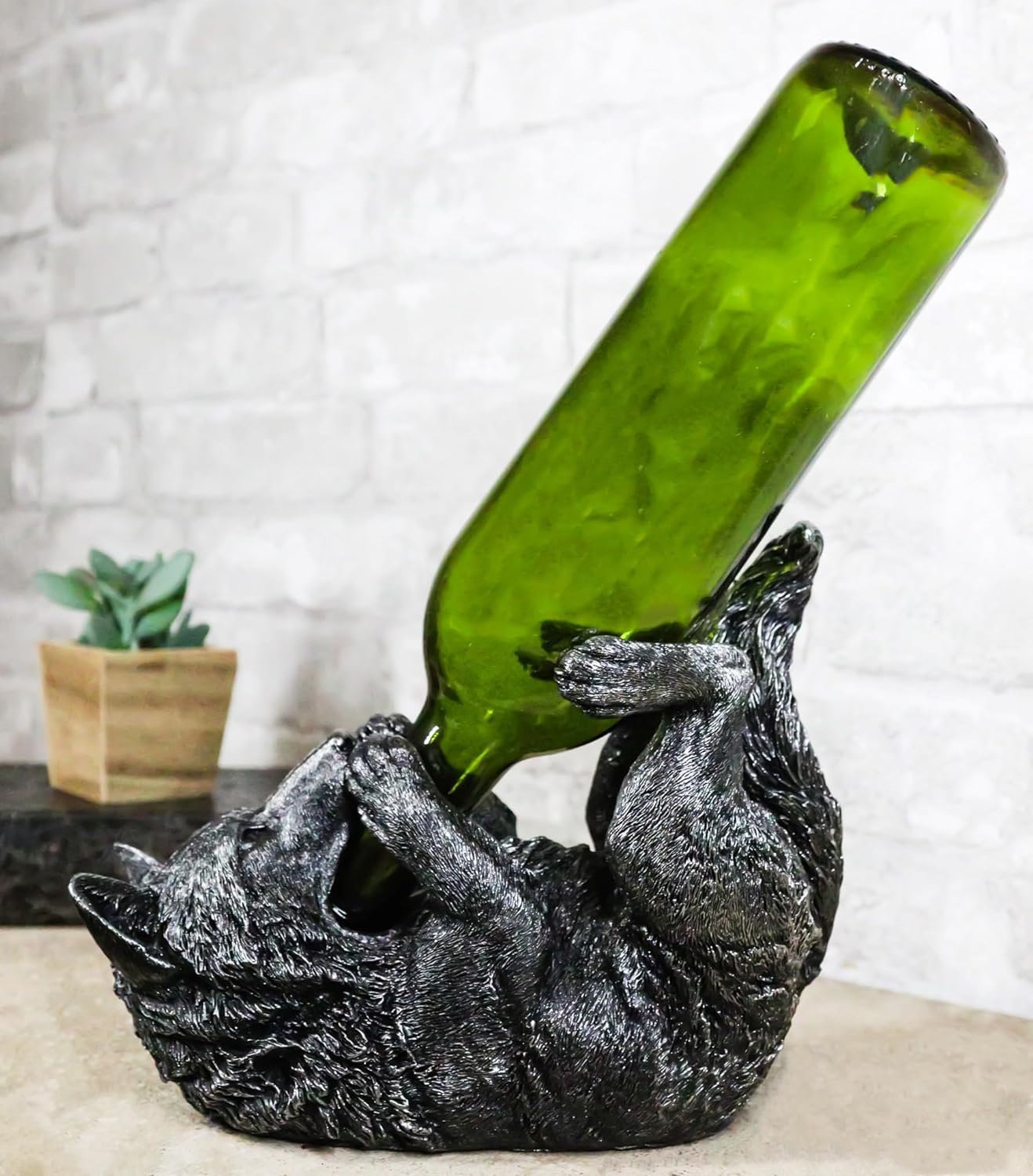 August Grove Full Moon Werewolf Rustic Woodlands Native Grey Wolf Wine ...