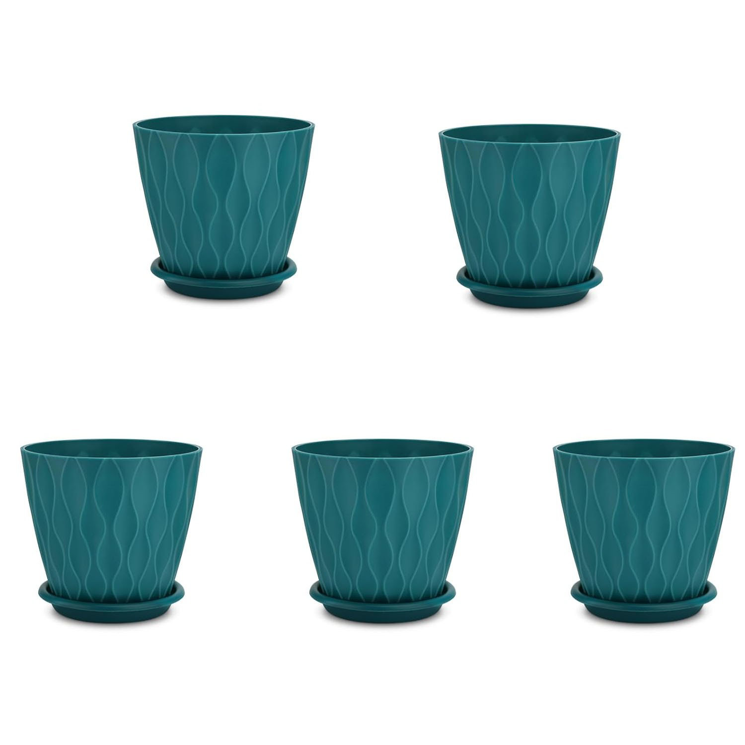 AKLOV 6 inch Plant Pots, 5 Pack Flower Pots Outdoor Indoor | Wayfair