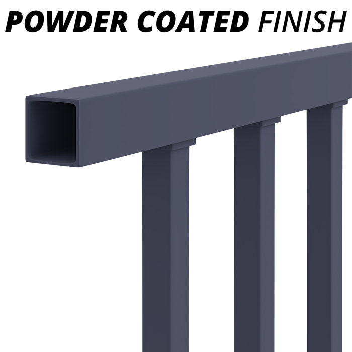 CR Home 3ft H x 4ft W, Complete Metal Guard Rail Kit with Balusters and ...