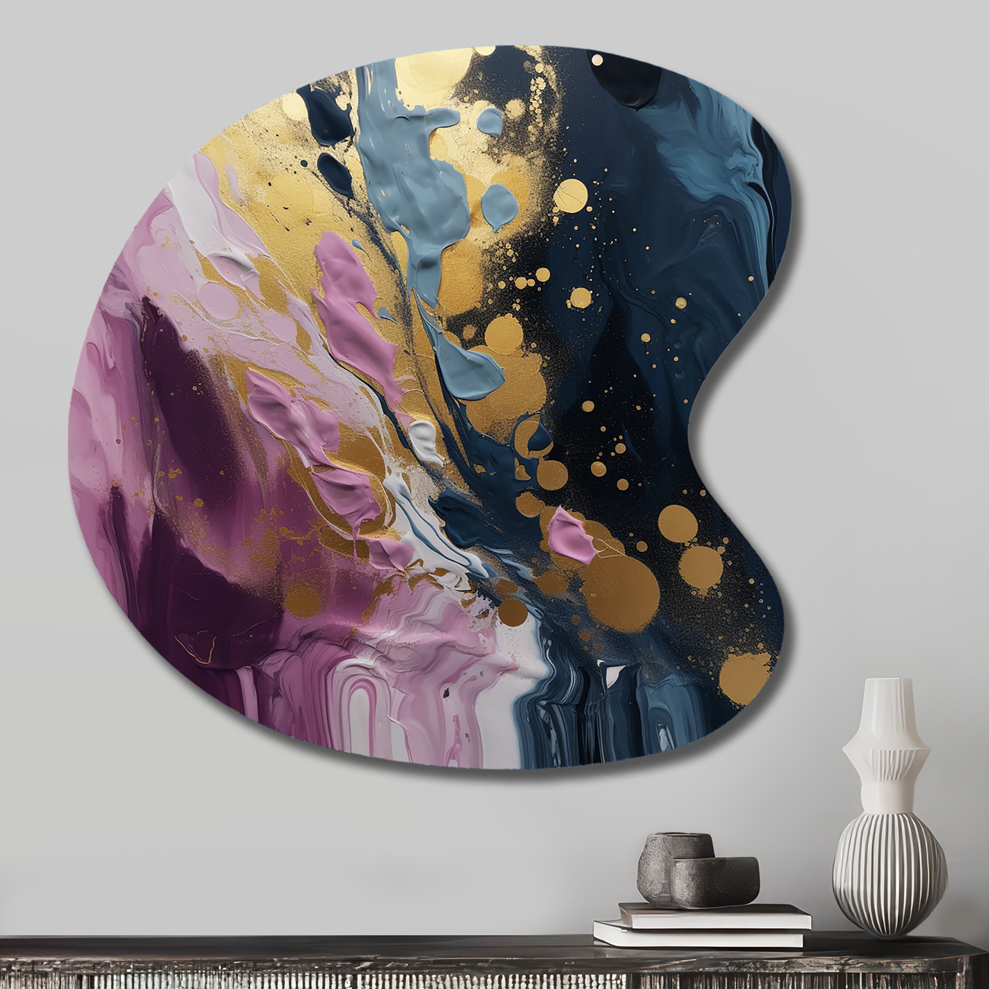 Ivy Bronx Purple And Blue Movements In Paint III - Abstract Painting ...