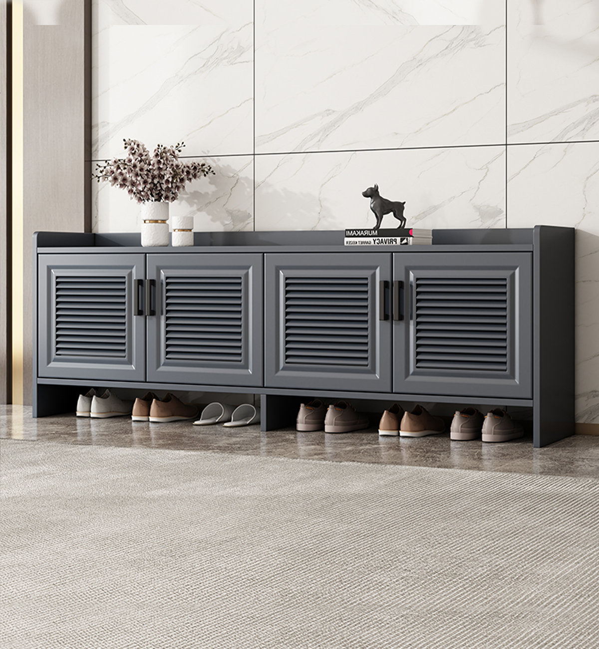 Winston Porter Modern Imitation Shutter Door Aluminum Alloy Shoe ...