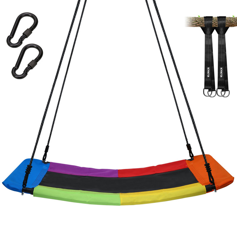 Klo Kick 700lb Giant 60" Skycurve Platform Tree Swing with 2 Hanging ...