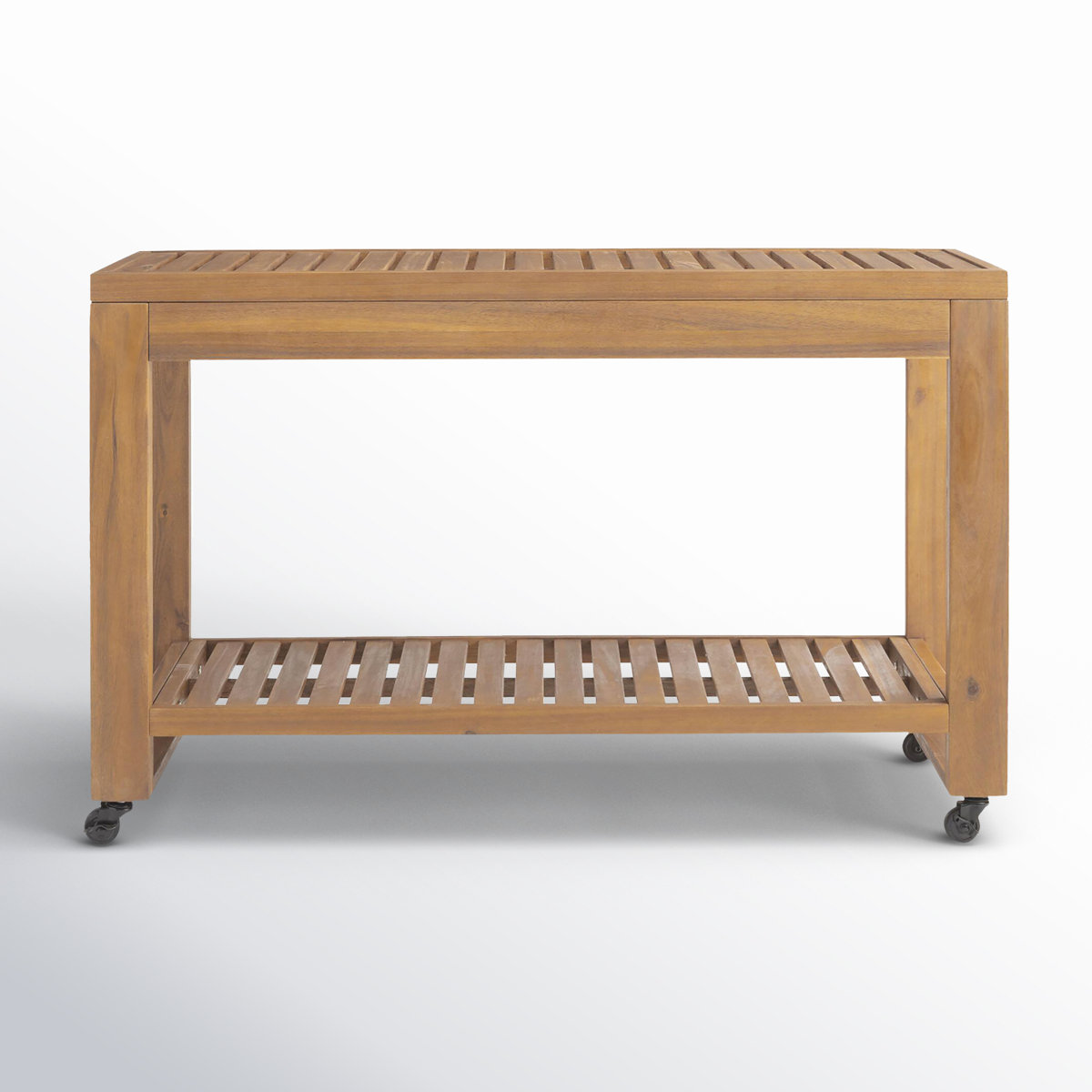 Joss & Main Adagio Outdoor Solid Teak Wood Bar Cart Island & Reviews ...