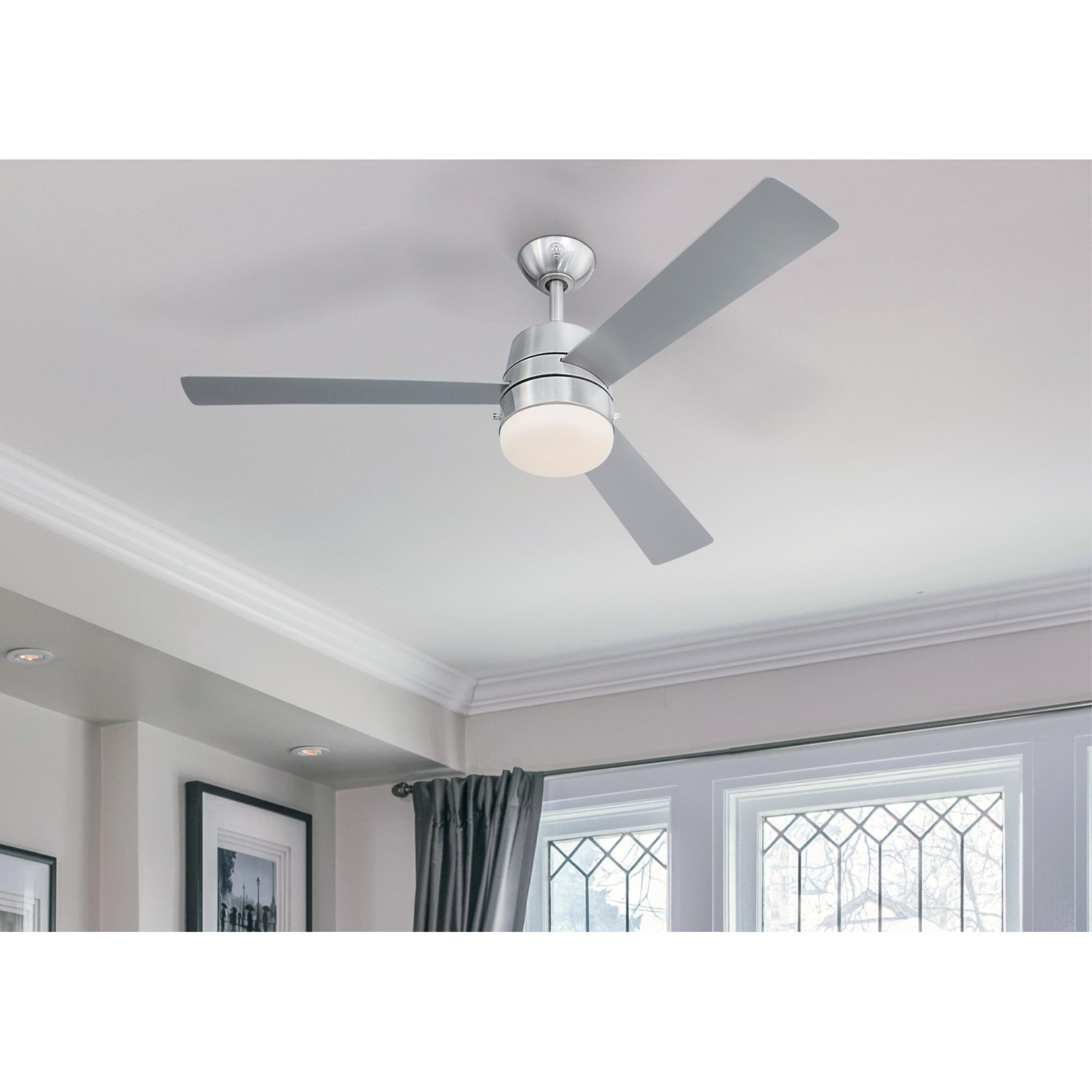 Latitude Run® 52-Inch 3-Blade Indoor Ceiling Fan, Dimmable LED Light ...