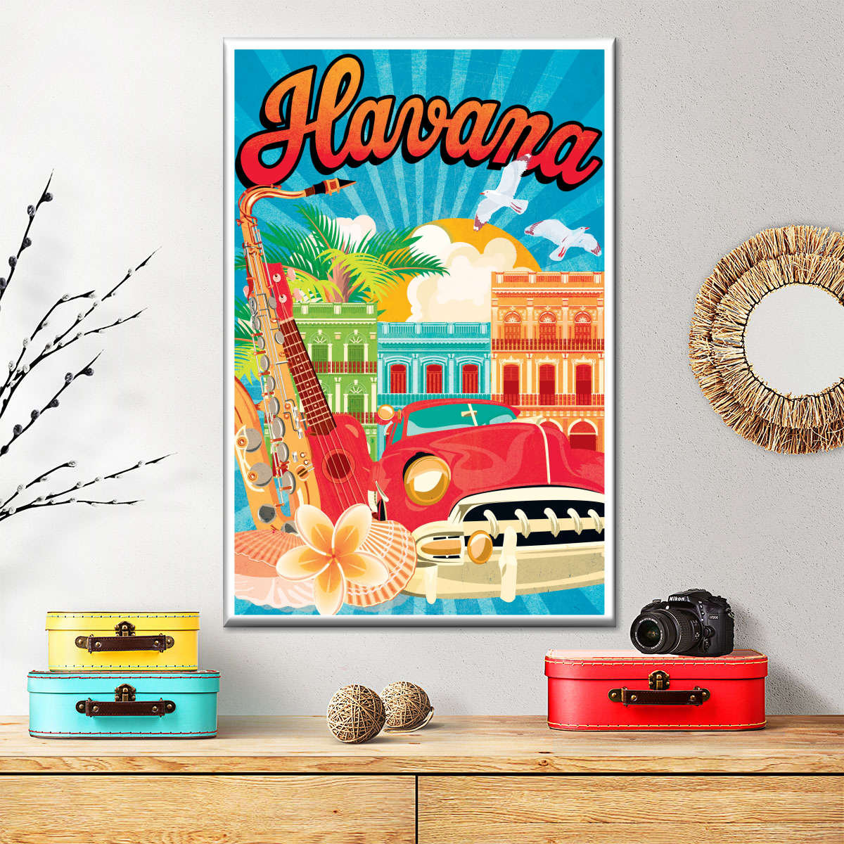 Trinx Havana Tourism Vintage Poster Canvas Print On Canvas Print | Wayfair