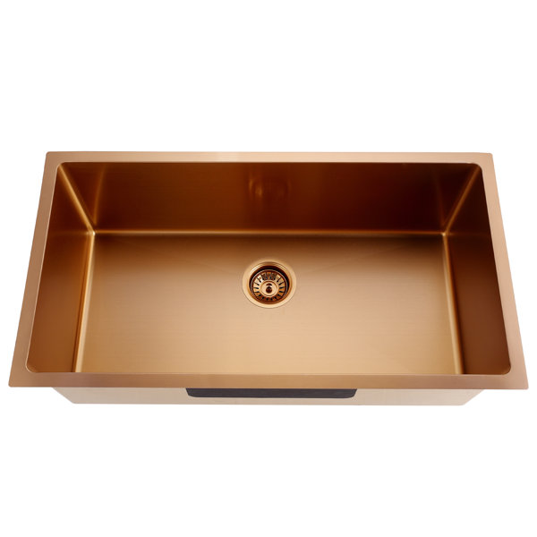KDK HOME 32"L x 19" W Undermount Kitchen Sink Rose Gold Single Bowl ...