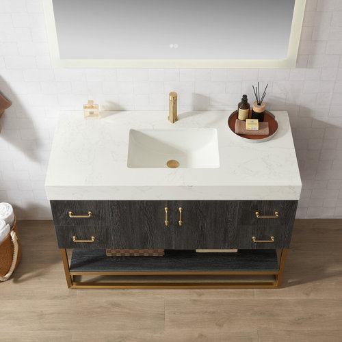 Espresso Wood Bathroom Vanities You'll Love | Wayfair