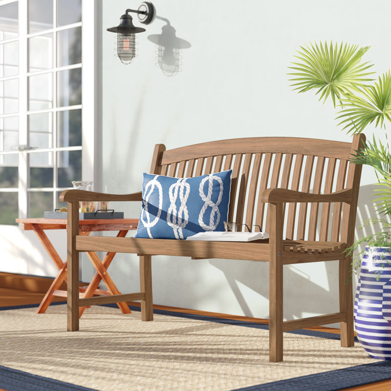 Sol 72 Outdoor™ Brighton Teak Wood Garden 2 Seater Bench, Ideal ...