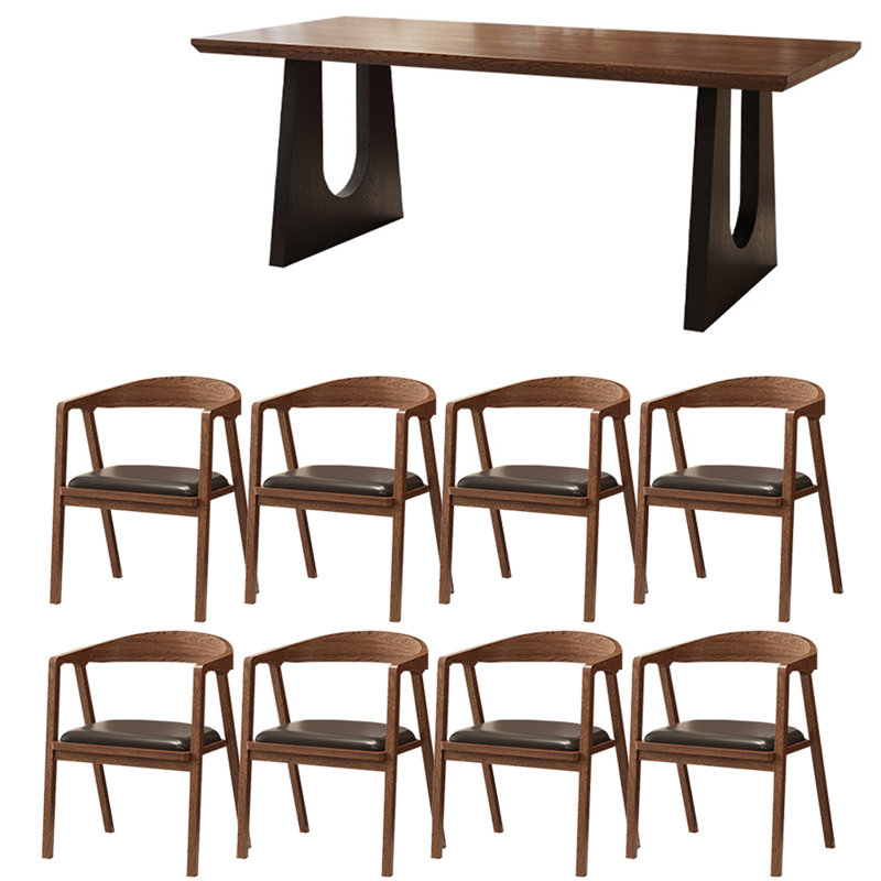 Brishher American Style Solid Wood Rectangular Dining Table | Wayfair