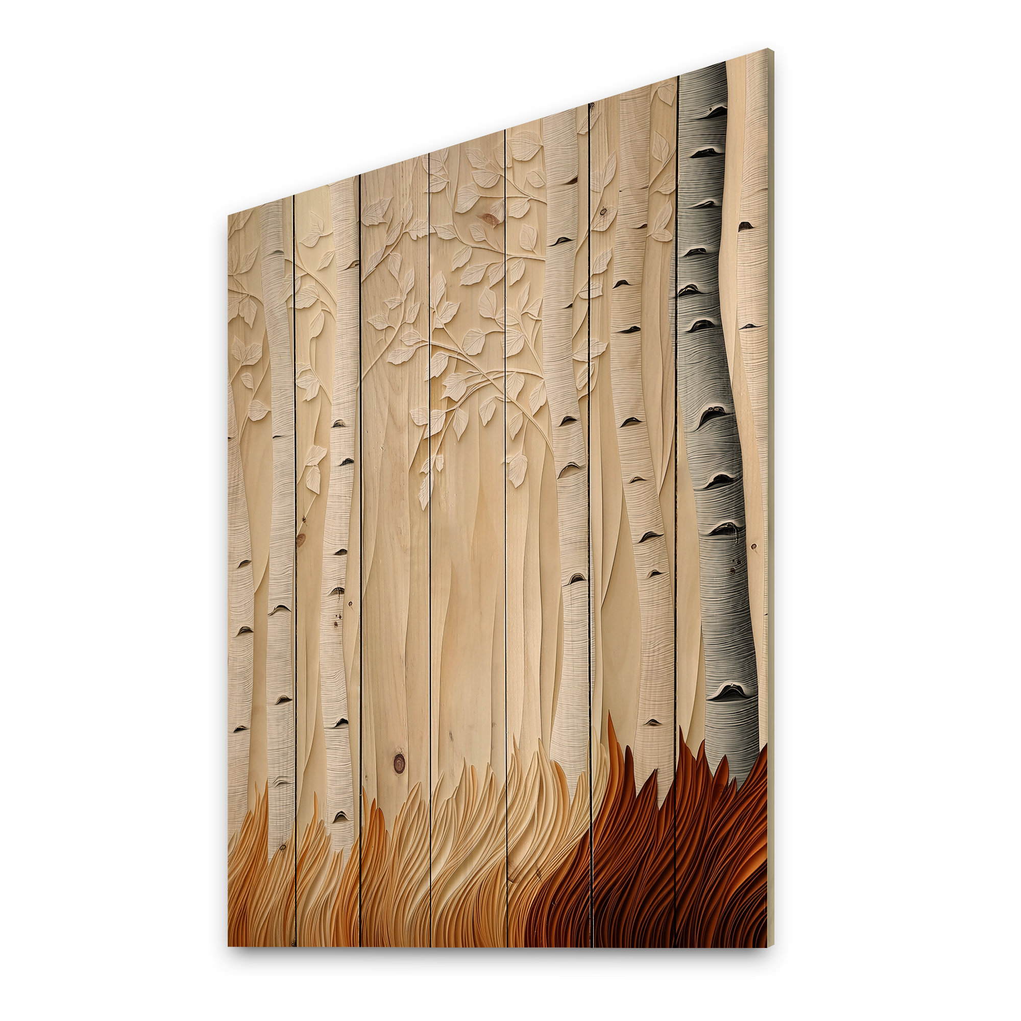 Ophelia & Co. Autumn Silver Song Birch Tree - Traditional Wooden Wall ...