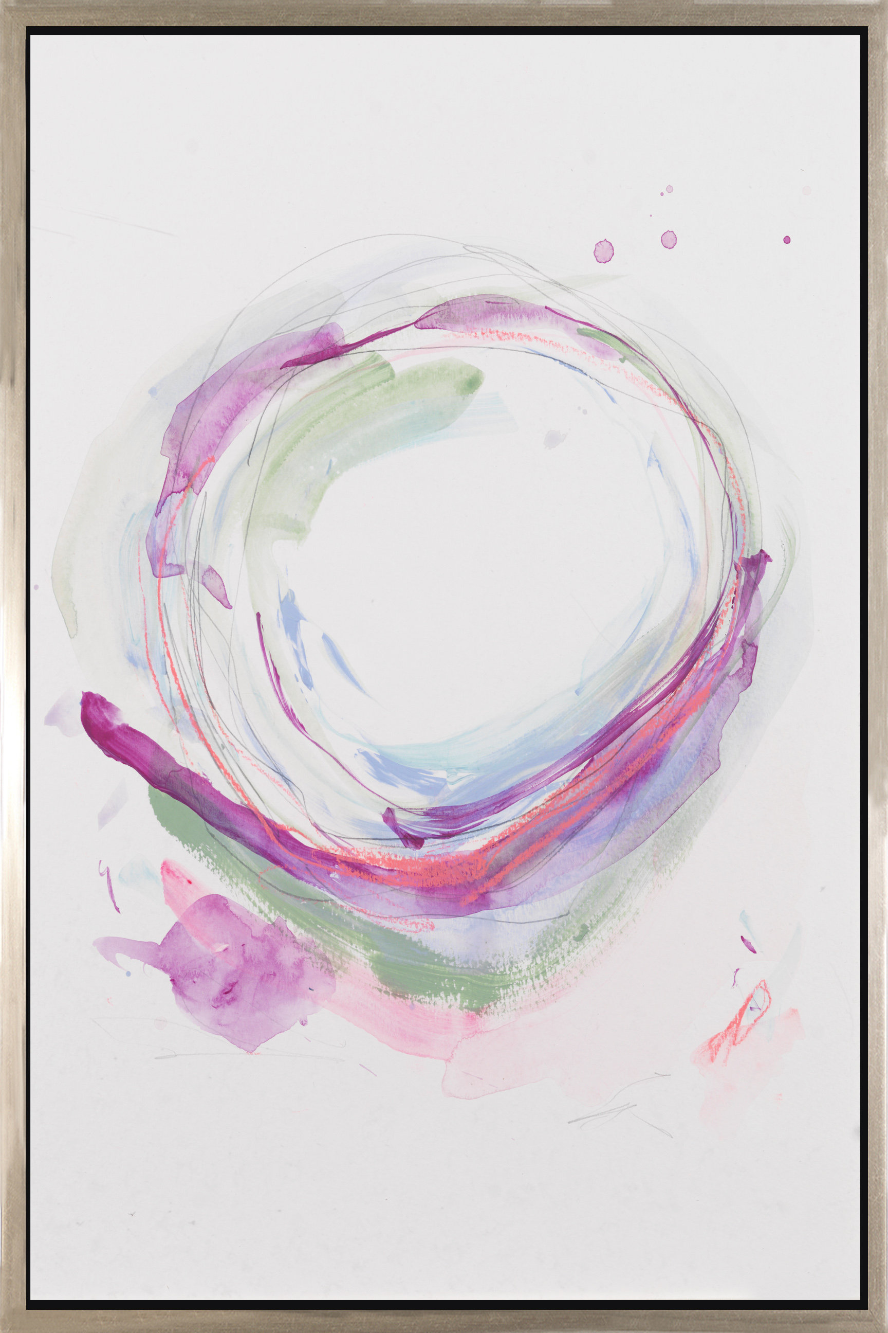 CHC Art, Inc. Circular Conclusions III - Floater Frame Painting on ...