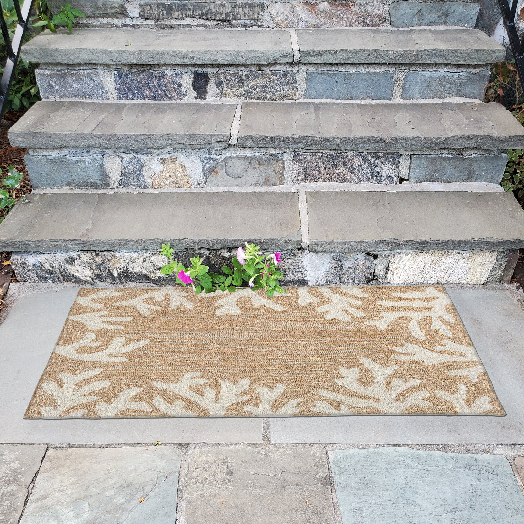 Beachcrest Home Vogt Handmade Tufted Tan Indoor / Outdoor Area Rug ...