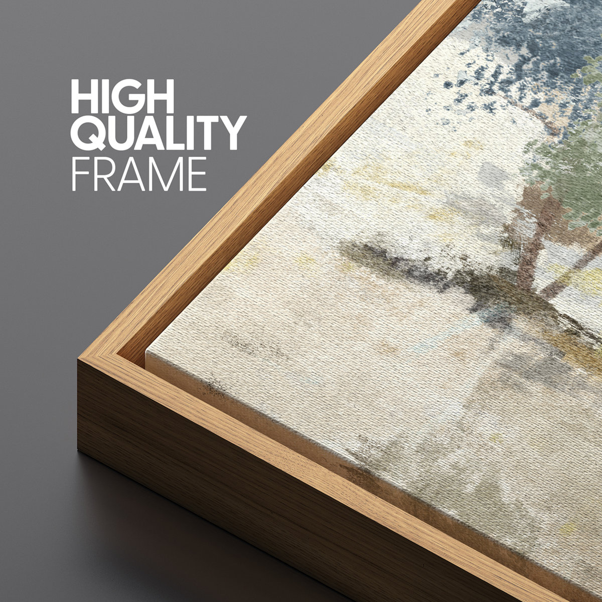 wall26 Rustic Abstract Forest Landscape Extra Large Framed Wall Art ...