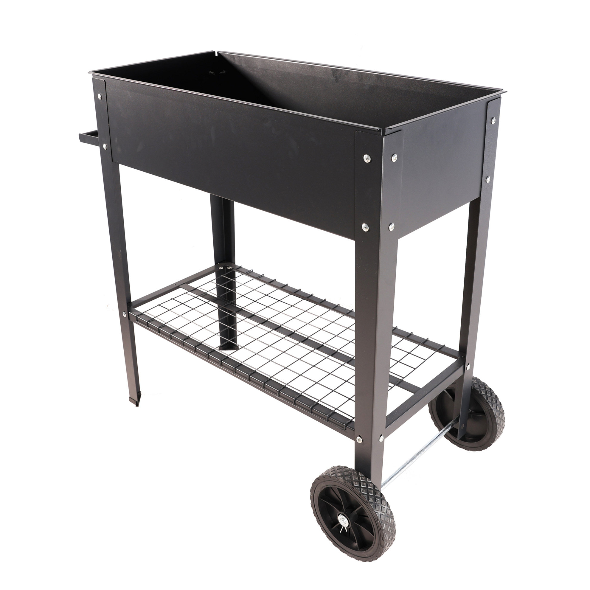 Arlmont & Co. Mobile Metal Raised Garden Bed Cart With Legs, Elevated ...