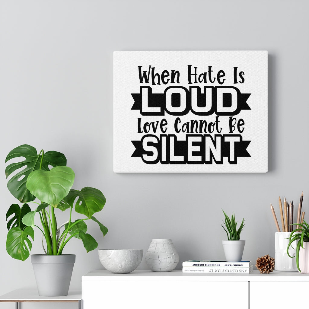 Trinx Scripture Canvas Love Cannot Be Silent Christian Wall Art Print ...