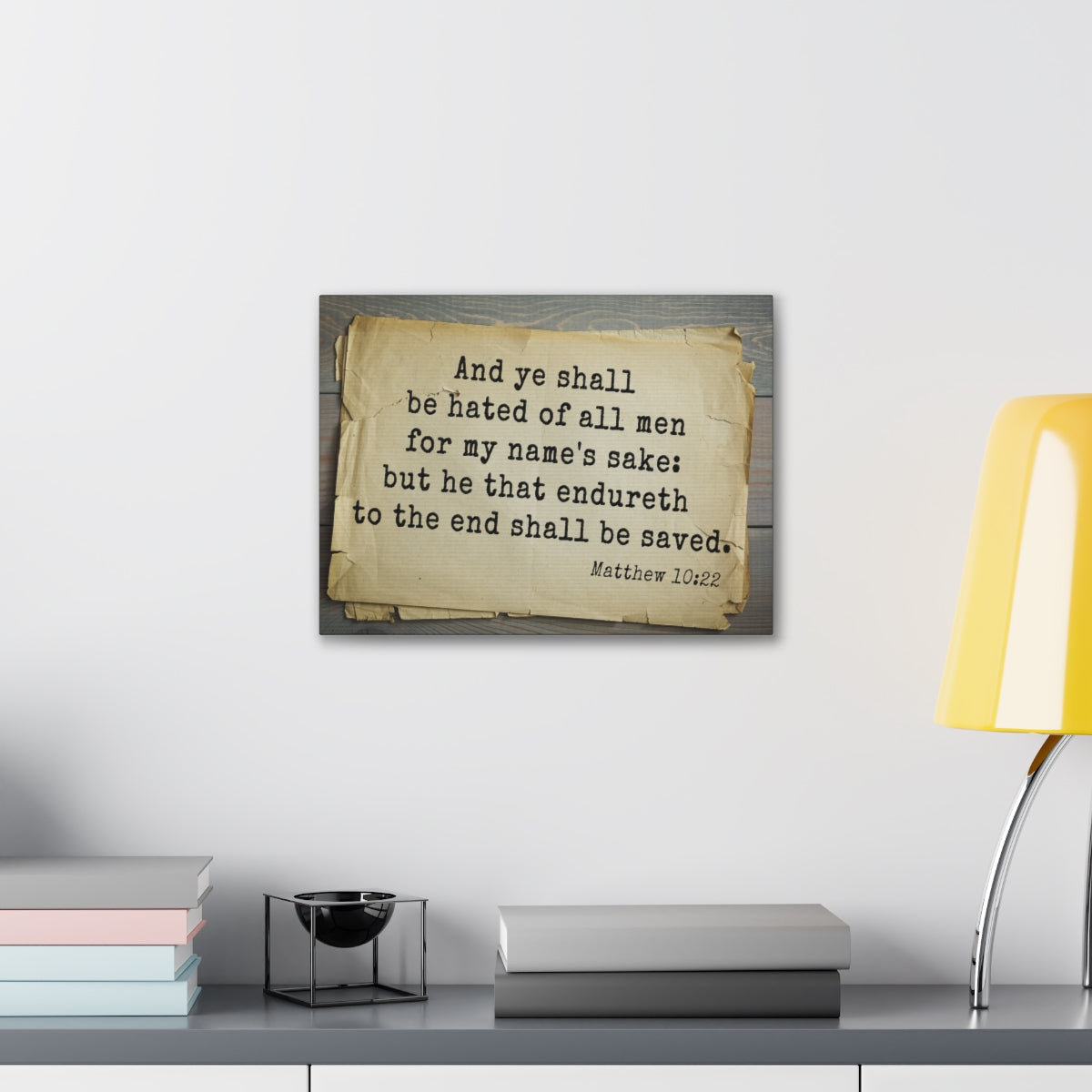 Trinx Shall Be Saved Matthew 10:22 - Wrapped Canvas Textual Art | Wayfair