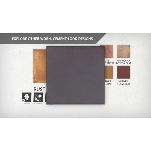 Merola Tile Rustic 13" x 13" Porcelain Stone Look Wall & Floor Tile ...