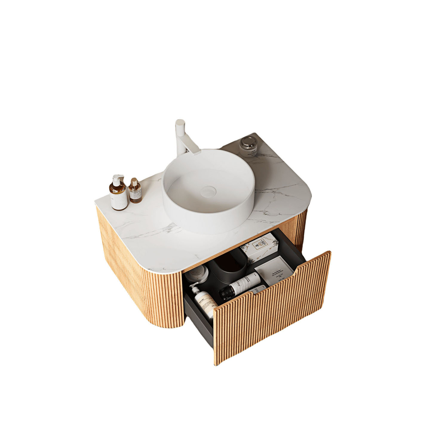 Hokku Designs Bathroom Vanity With Sink, Modern Wall-Mounted Floating ...