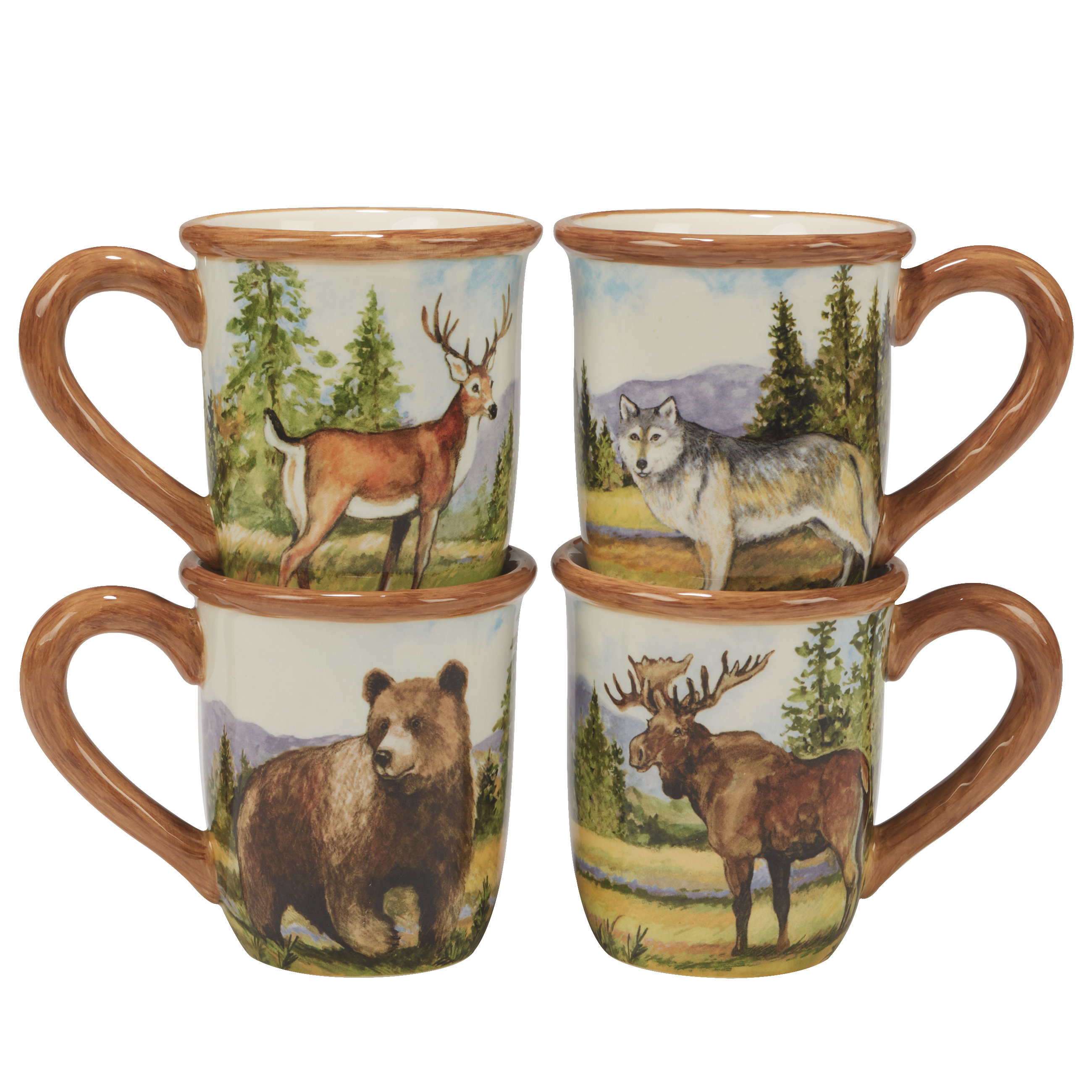 Certified International Mountain Summit Set Of 4 Mug | Wayfair