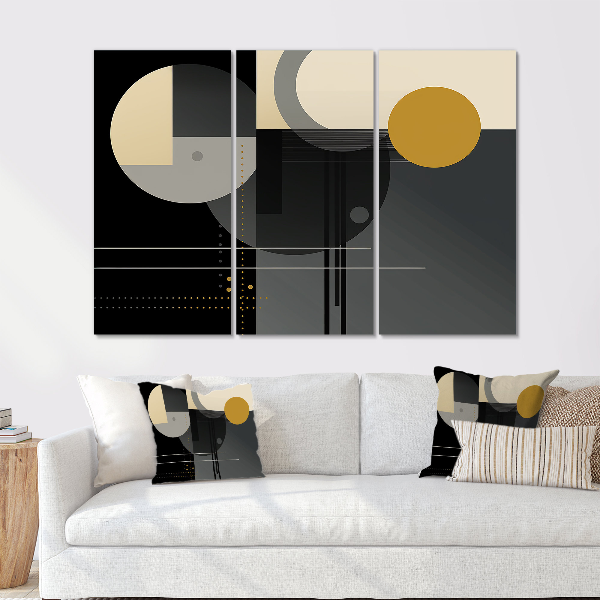 Ivy Bronx Moon Phases Modernism Minimal Circles - Minimalism Wall Art ...