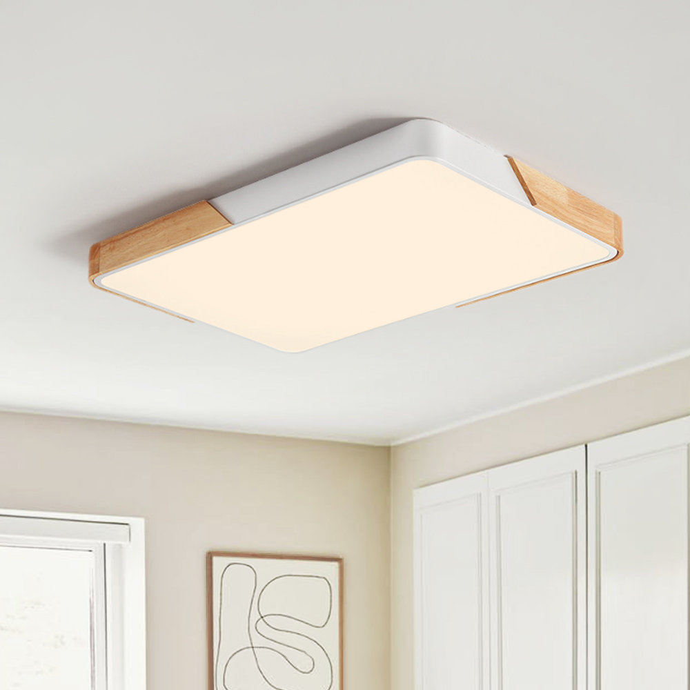 Ivy Bronx Kita 1 - Light Rectangle Dimmable LED Flush Mount & Reviews ...
