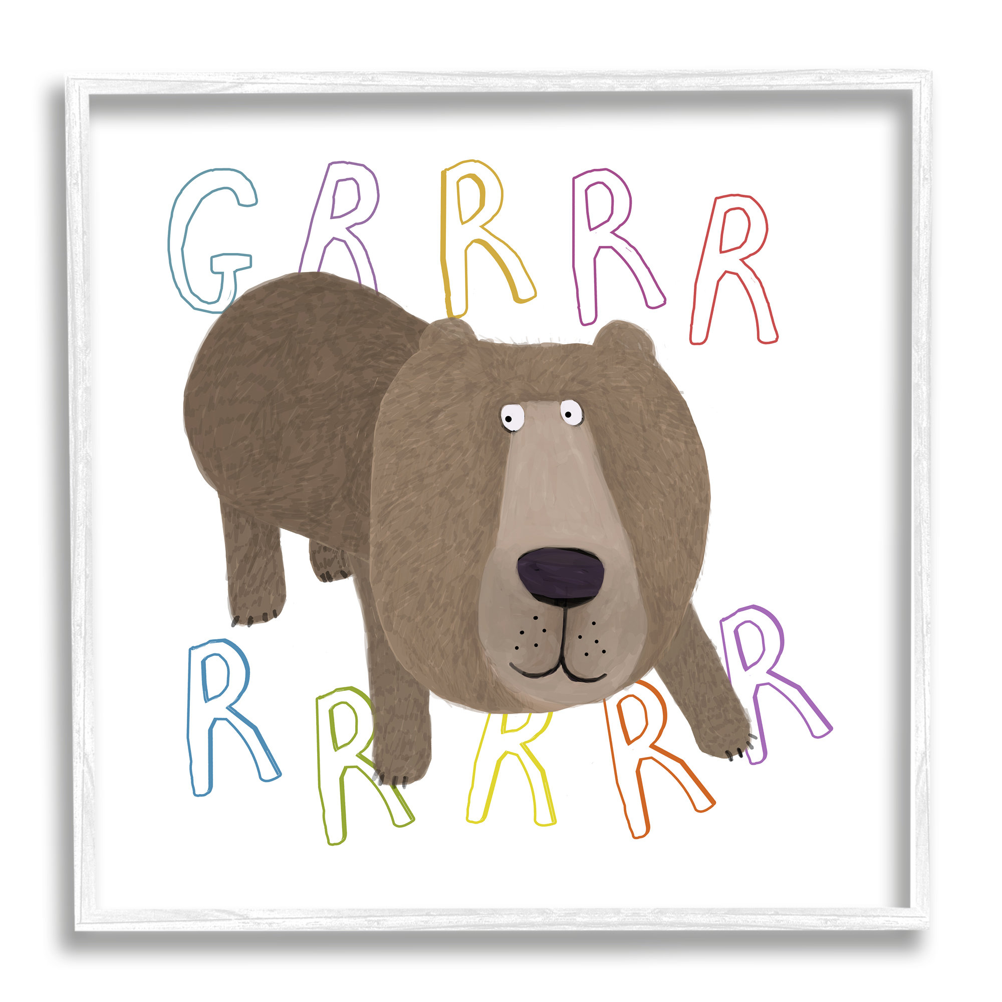 Mason & Marbles Grrrr Roaring Wild Bear Framed Giclee Art Design By ...