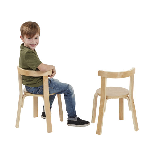 ECR4Kids Bentwood Round Table and Curved Back Chair Set, Kids Furniture ...