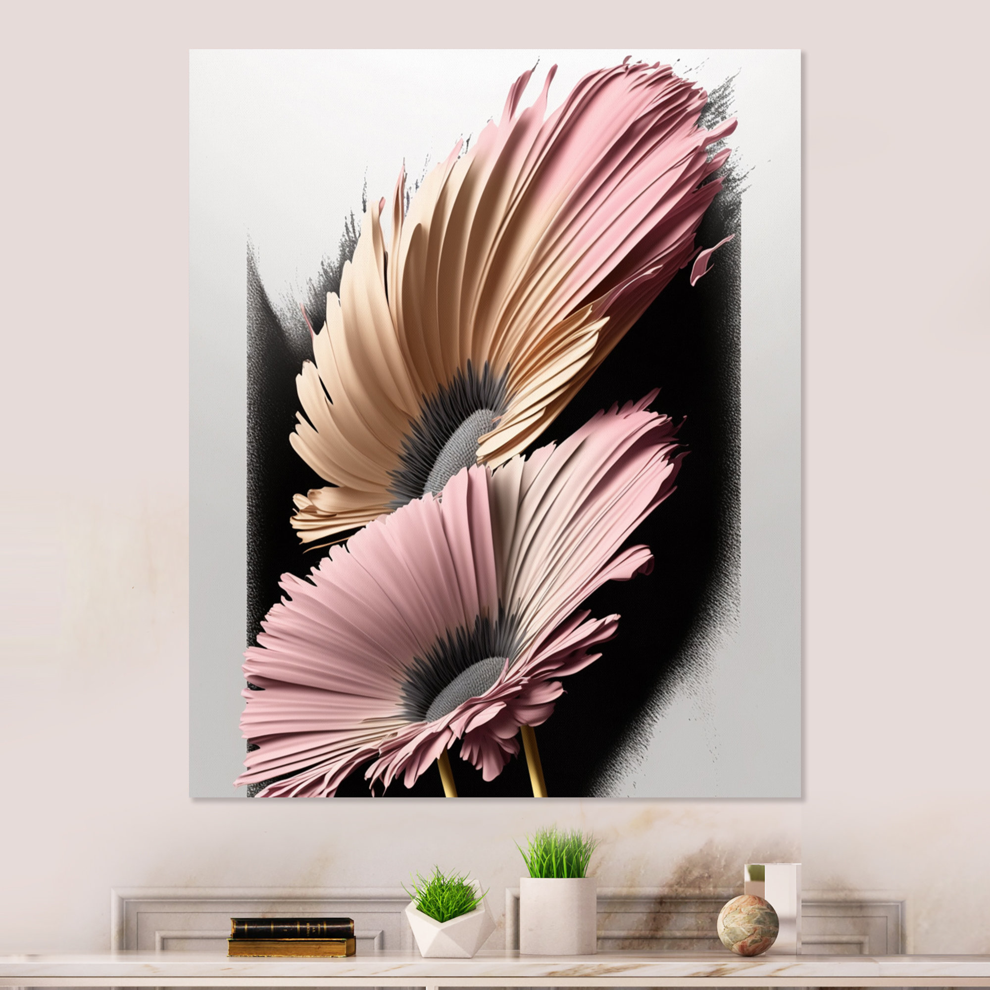 Ivy Bronx Gerbera Hyperrealistic Flowers II - Floral Daisy Metal Wall ...