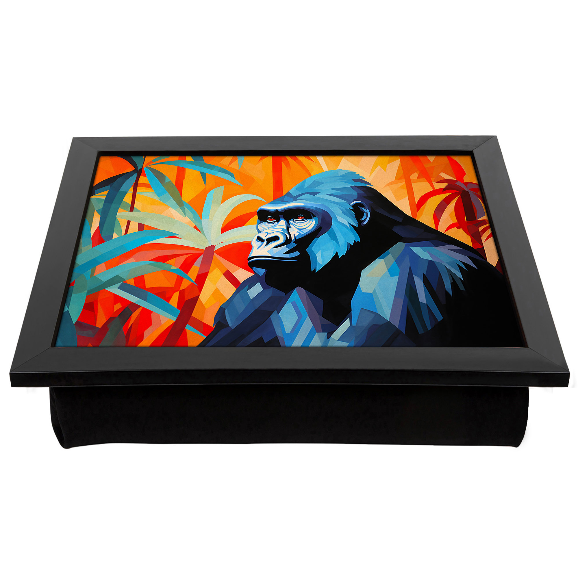 17 Stories Gorilla Art Deco Lap Tray with Cushion | Wayfair.co.uk