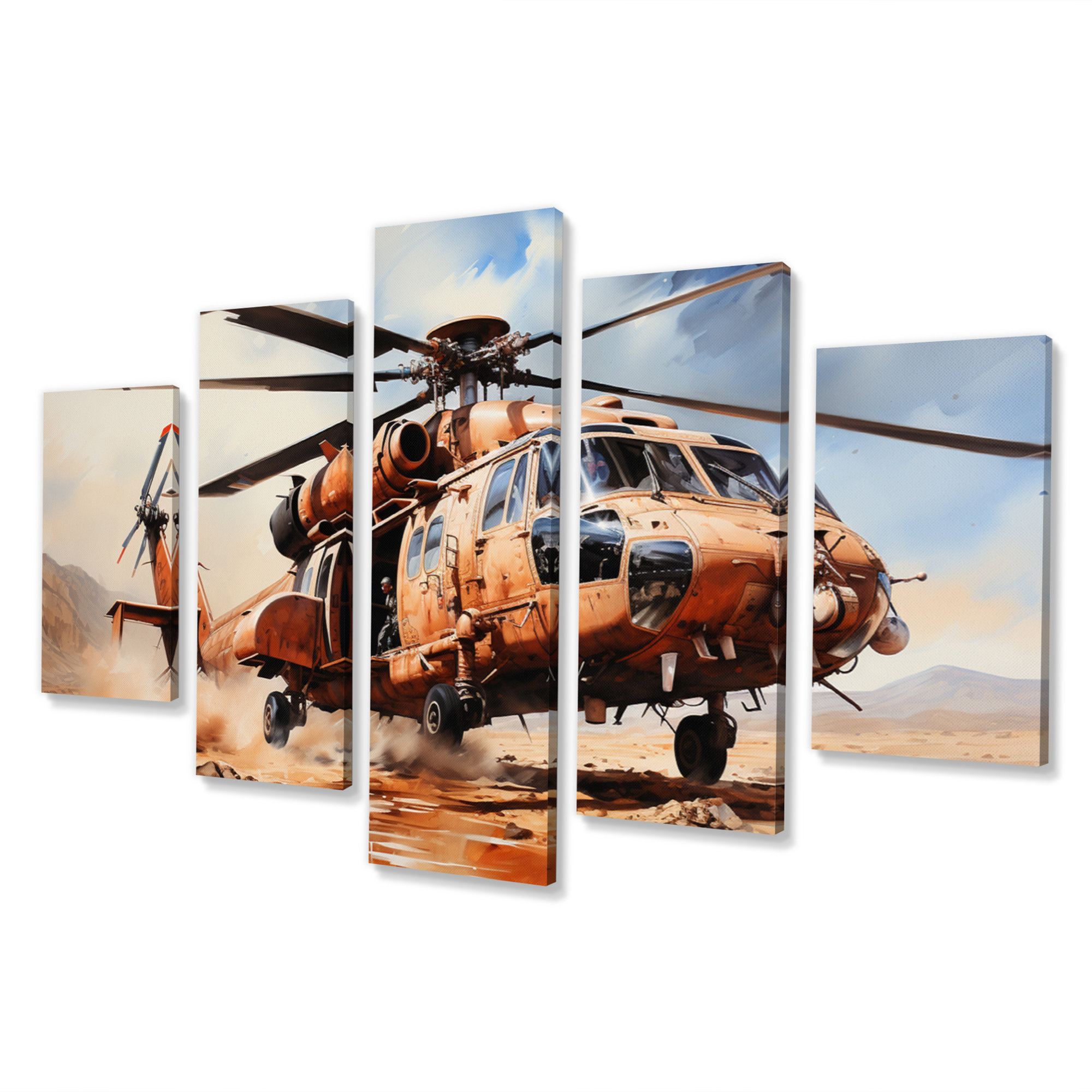 Ivy Bronx Military Helicopter In Gulf War Desert - Military Wall Art ...