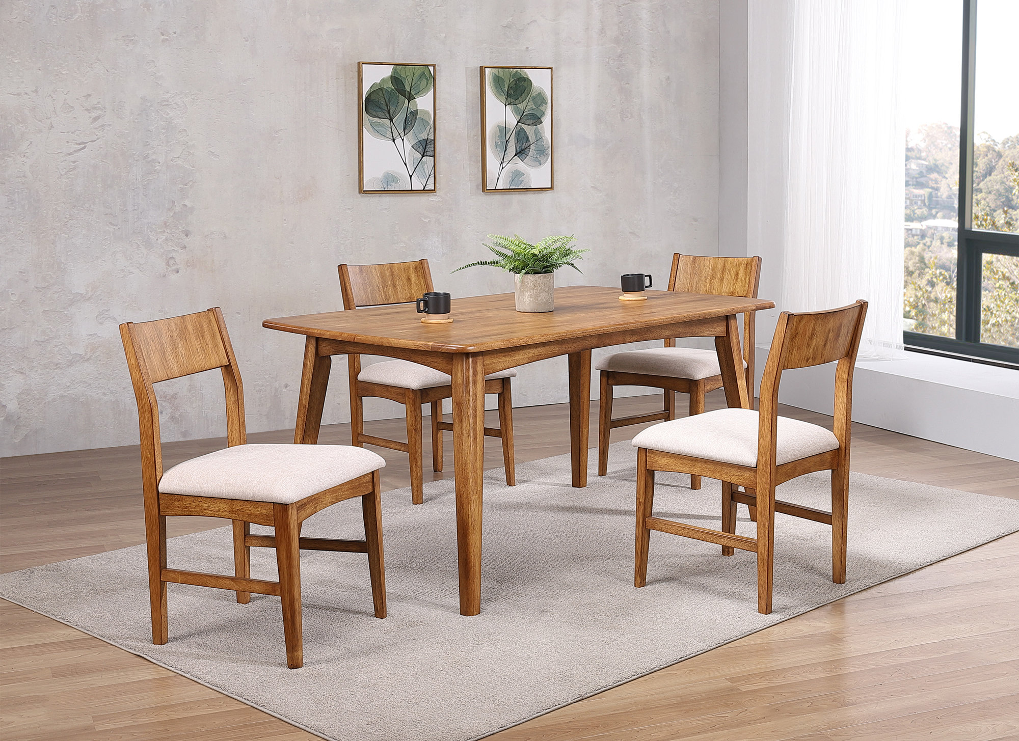 Millwood Pines Aralis 2 - Person Solid Wood Dining Set & Reviews | Wayfair