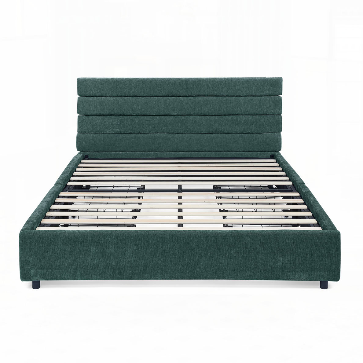 Mercer41 Velvet Fabric Grounded Bed Frame with 4 Drawer | Wayfair