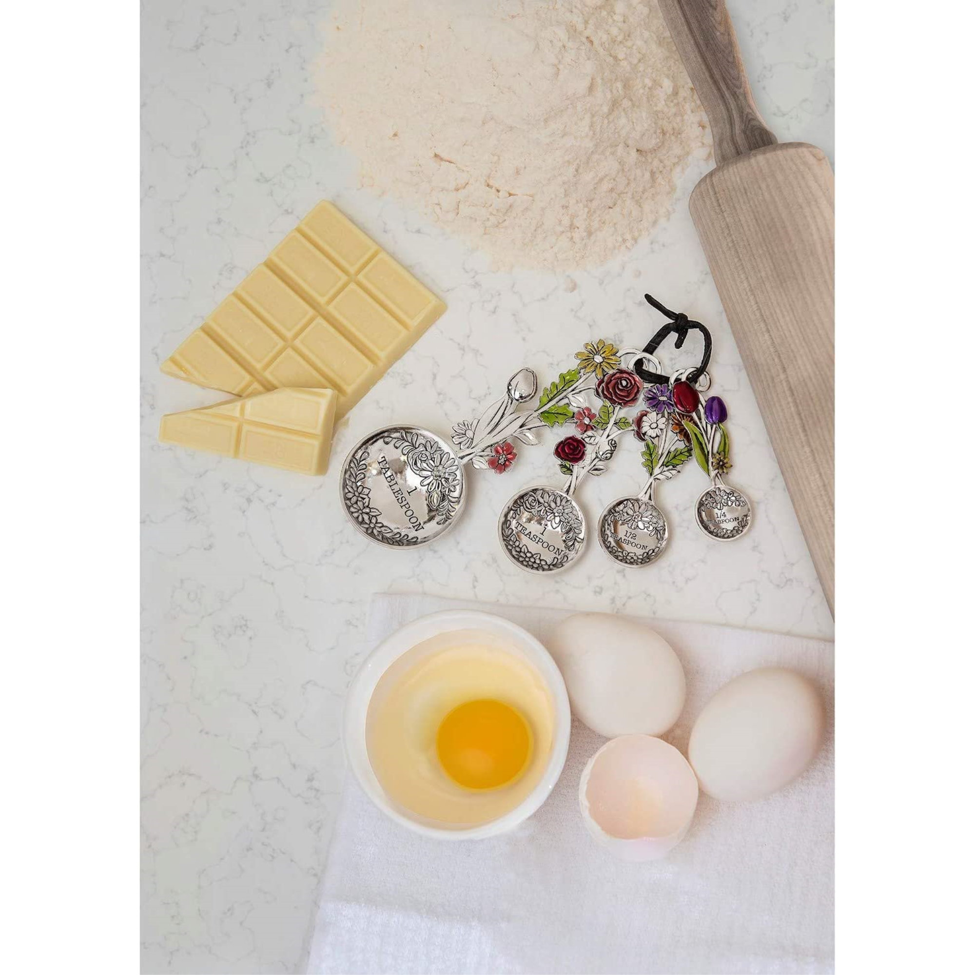 Ganz 4-Piece Zinc Alloy Measuring Spoon Set For Kitchen, Colorful ...