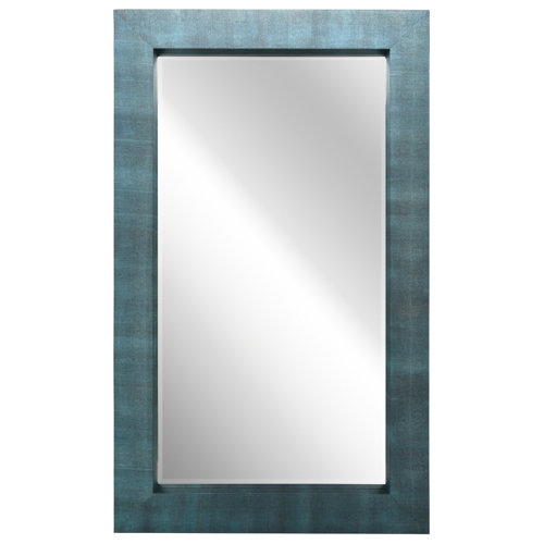 Empire Art Direct Rectangle Leather Floor Mirror & Reviews | Wayfair