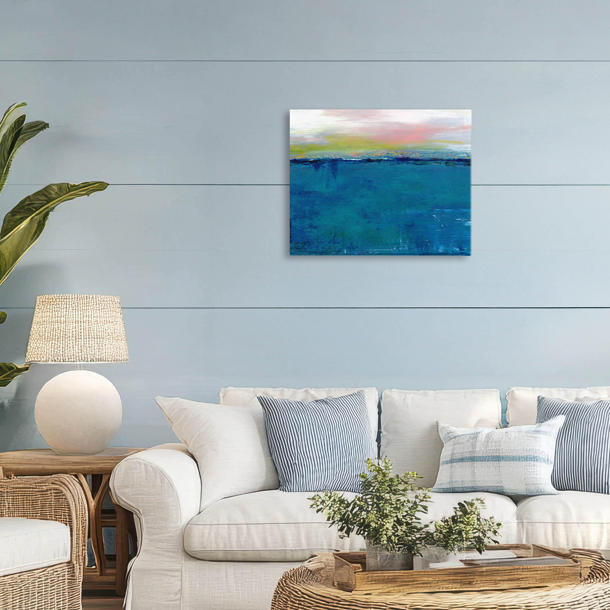 Union Rustic Dark Waters Gradient Landscape Canvas, design by Adonna ...